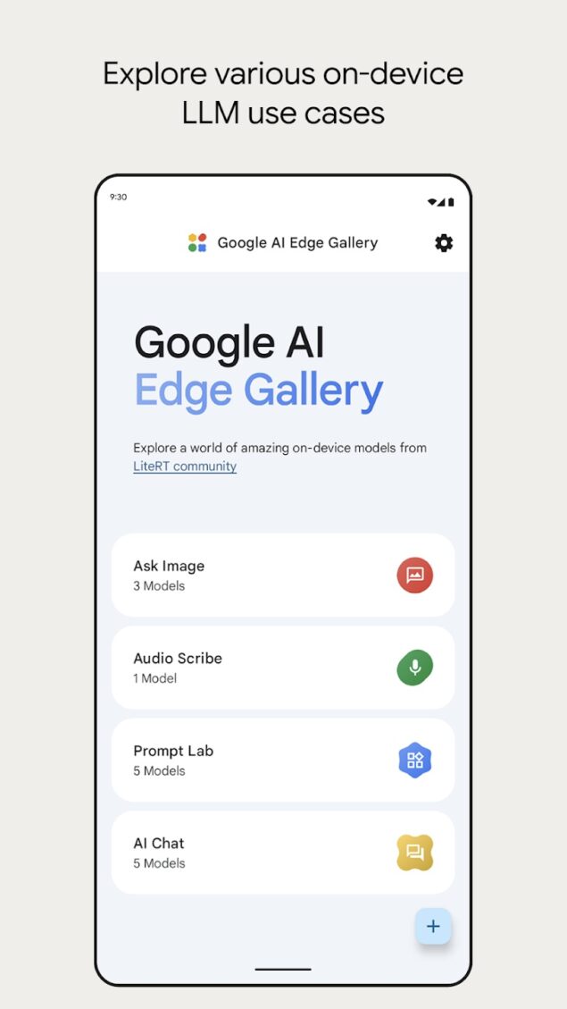 Google AI Edge Gallery è disponibile sul Play Store