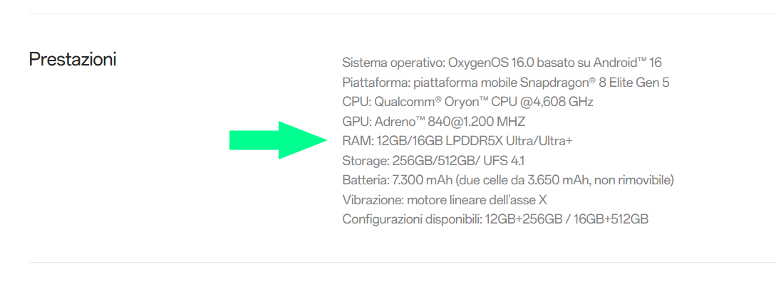 Primo aggiornamento per OnePlus 15, la cui versione da 16-512 GB ...