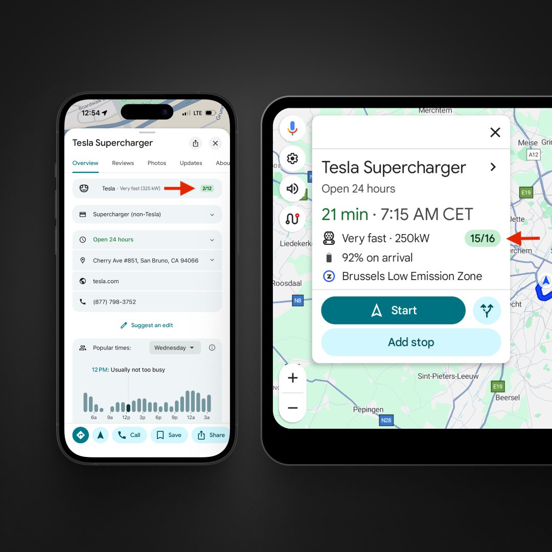 La disponibilità in tempo reale dei Supercharger di Tesla sbarca su ...