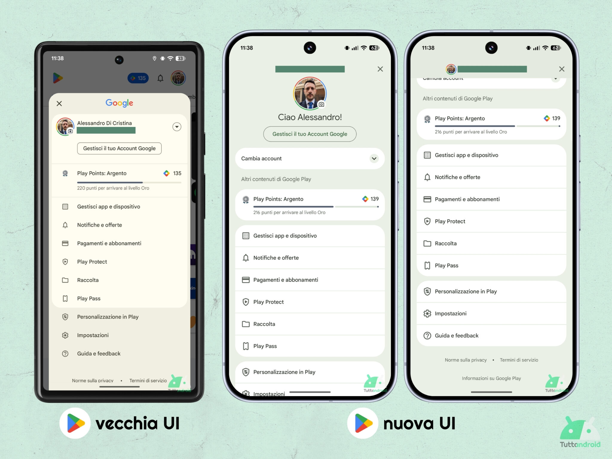 Google Play Store: è in rollout il selettore dell'account "espressivo"