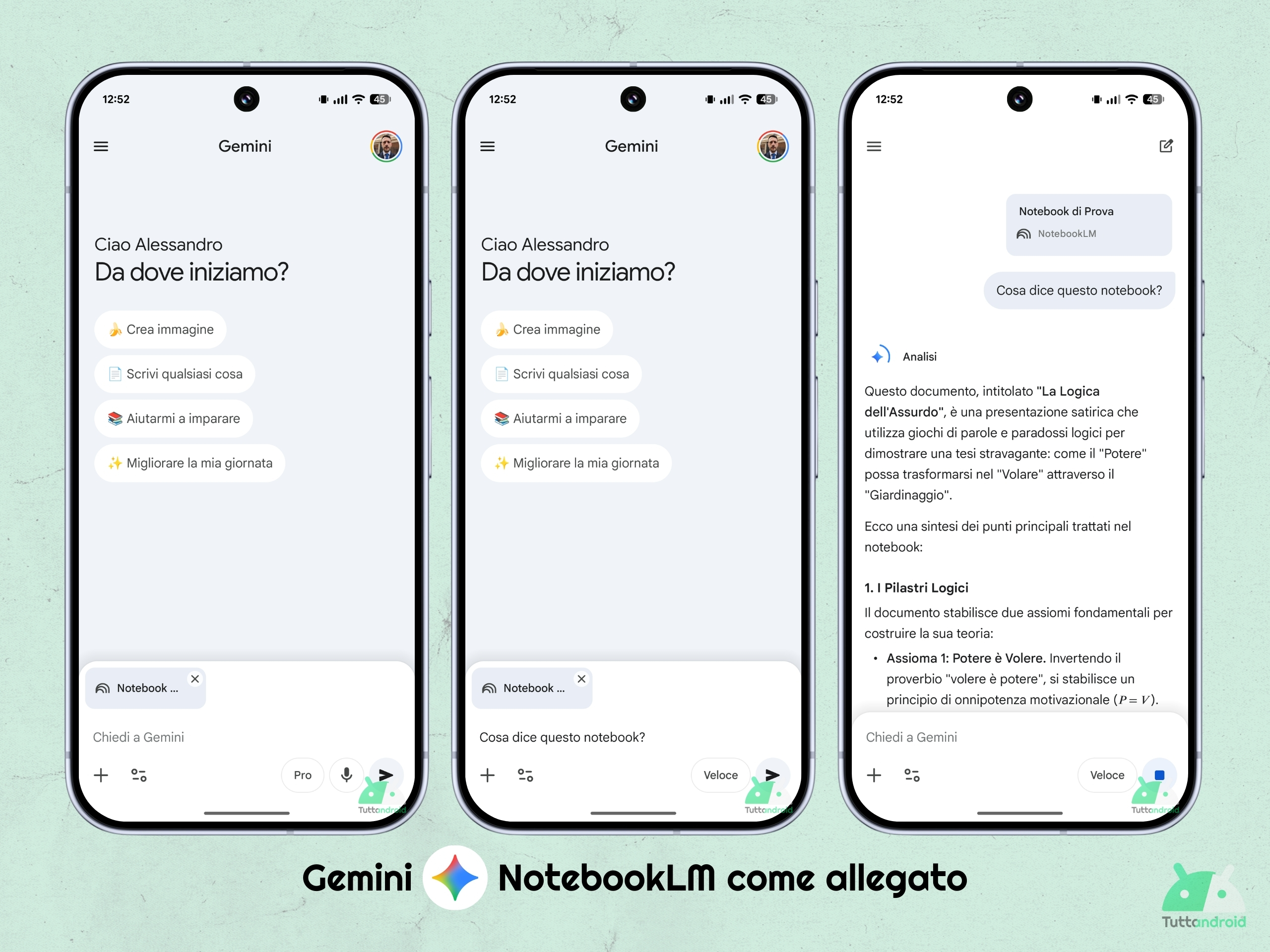 Novità per Gemini, sia nell'app che su Chrome OS; piccola modifica alla ...