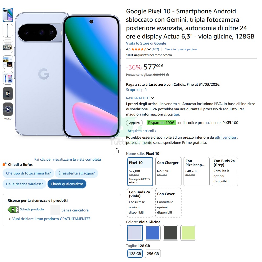 Prezzi da urlo per i Google Pixel 10 su Amazon: col coupon si parte da ...