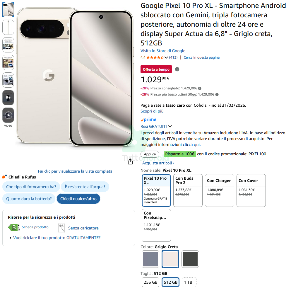 Prezzi da urlo per i Google Pixel 10 su Amazon: col coupon si parte da ...