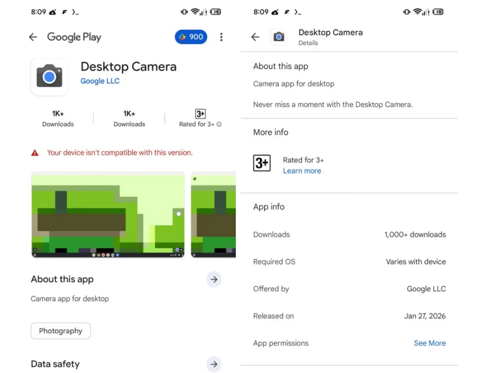 Google prepara una nuova app fotocamera per i PC Android