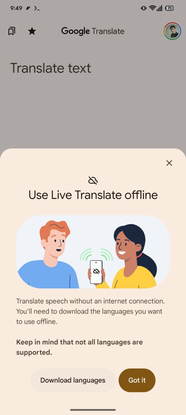 Google Traduttore: la traduzione dal vivo funzionerà anche offline