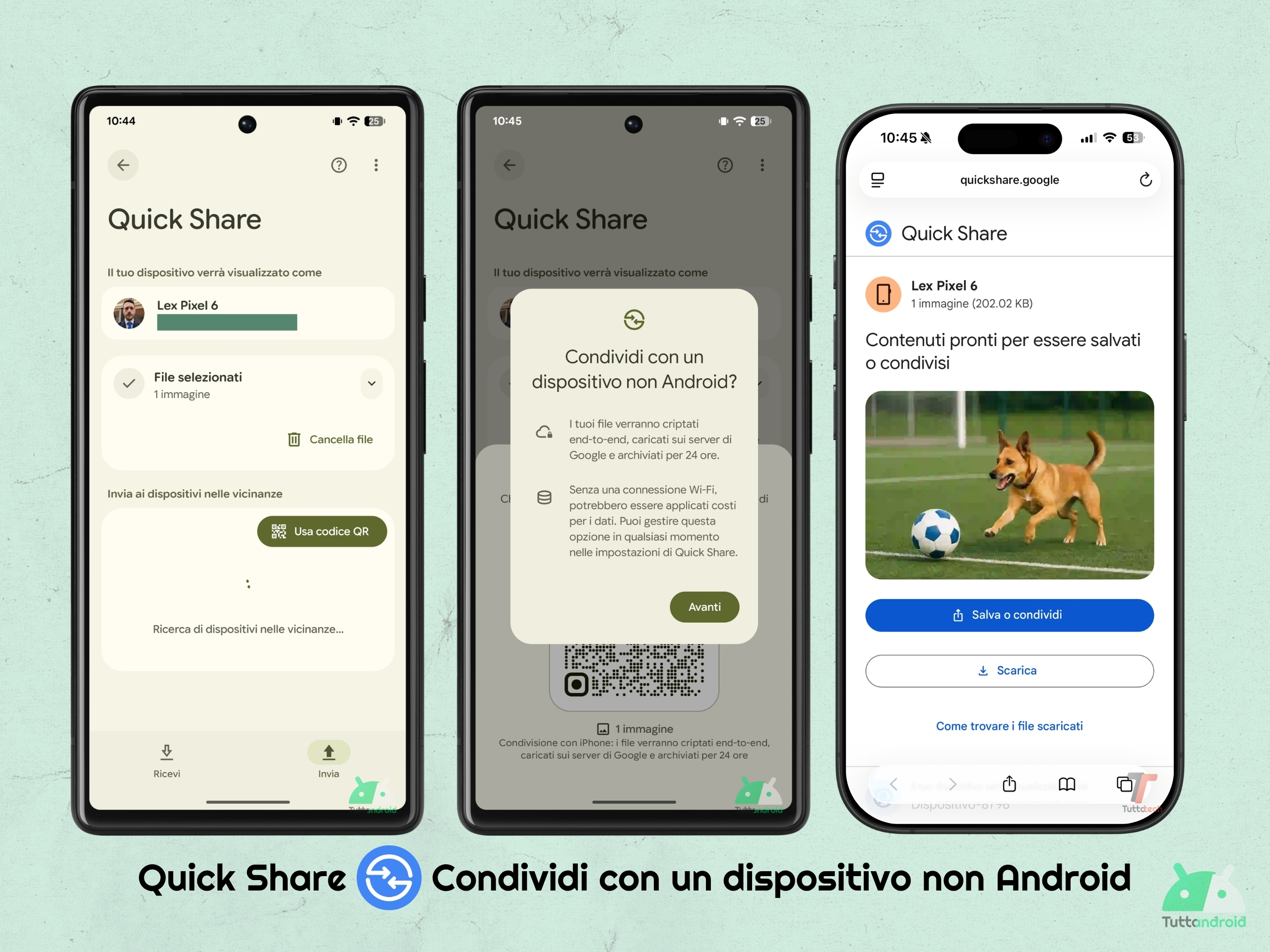 Quick Share ora consente di trasferire file da Android a iOS tramite ...