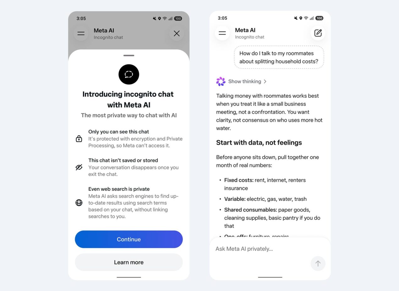 WhatsApp introdurrà le chat in incognito con Meta AI: conversazioni ...