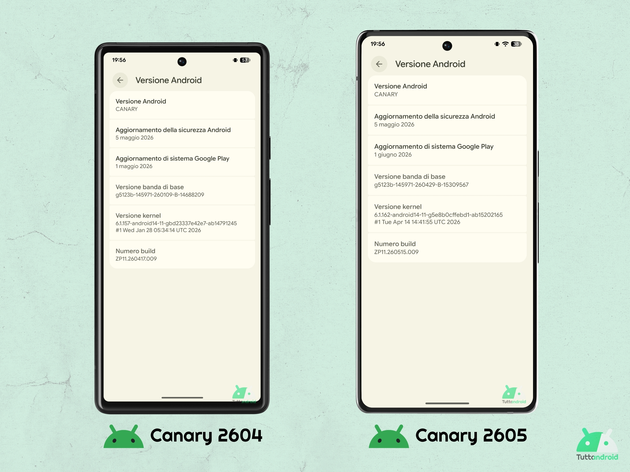 Android Canary: sui Pixel arriva la build 2606; ecco le novità