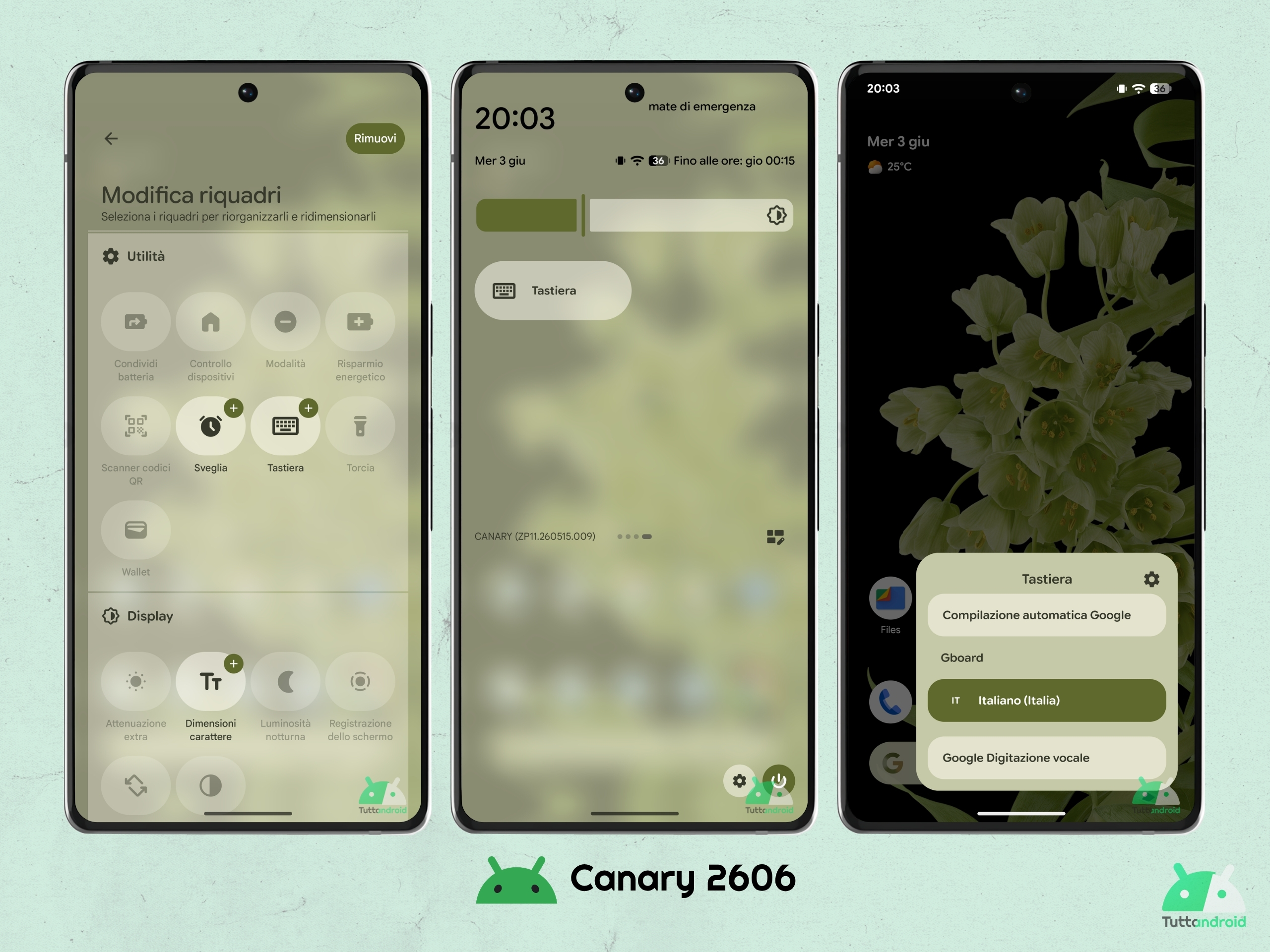 Android Canary: sui Pixel arriva la build 2606; ecco le novità